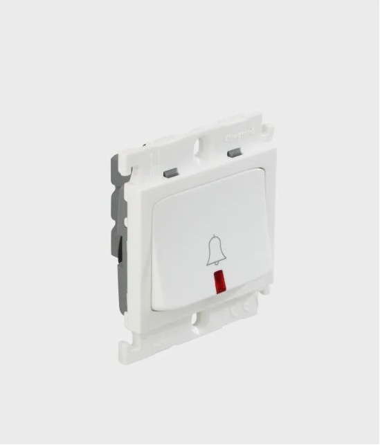 Legrand 6A-Bell Push-SP-1 Way-with Indicator-2 Module