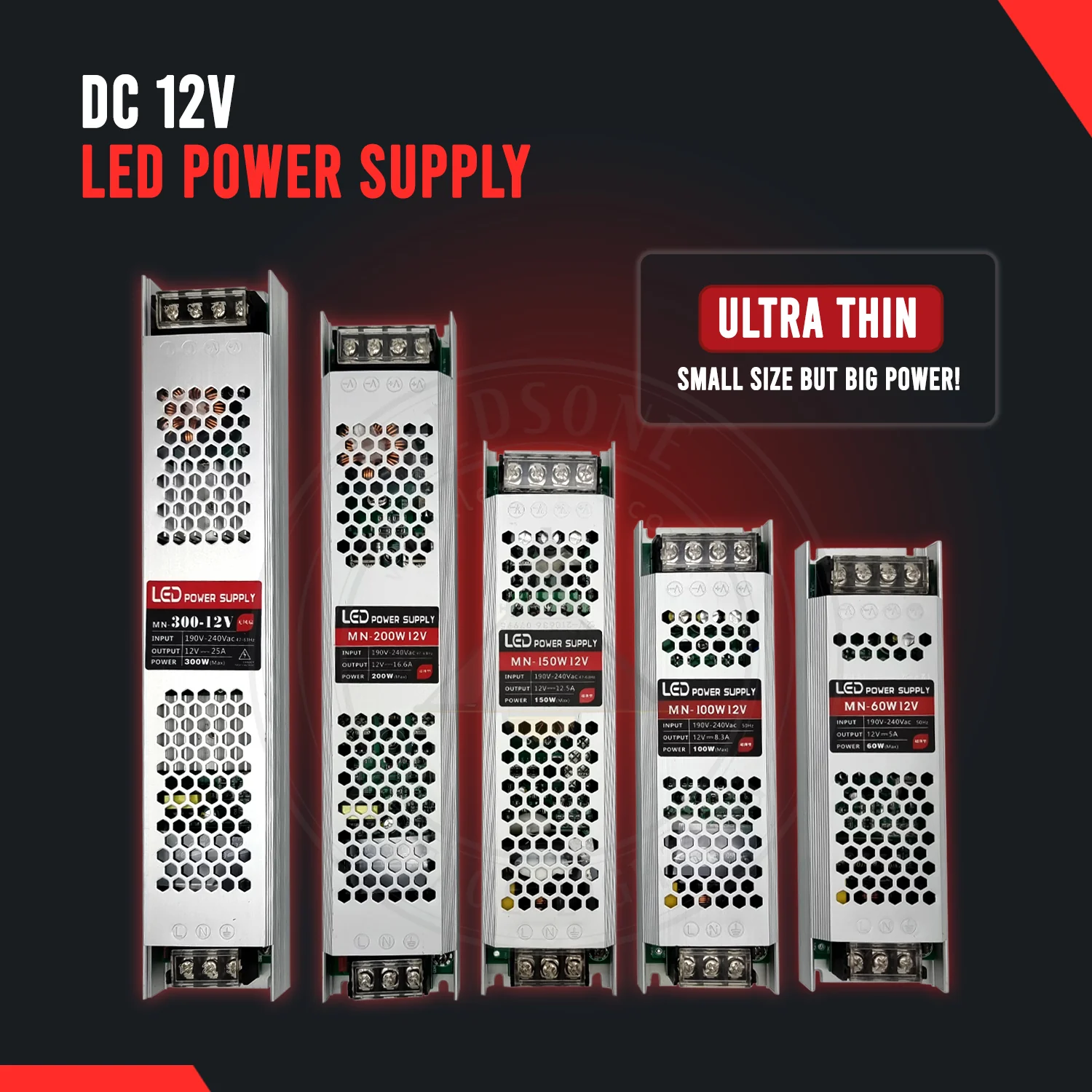 Neptune Ultra Slim Series LED Strip Driver 60w