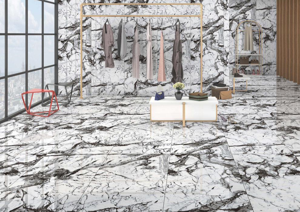 Livolla fantasy white floor & wall tiles 600 x 1200 mm
