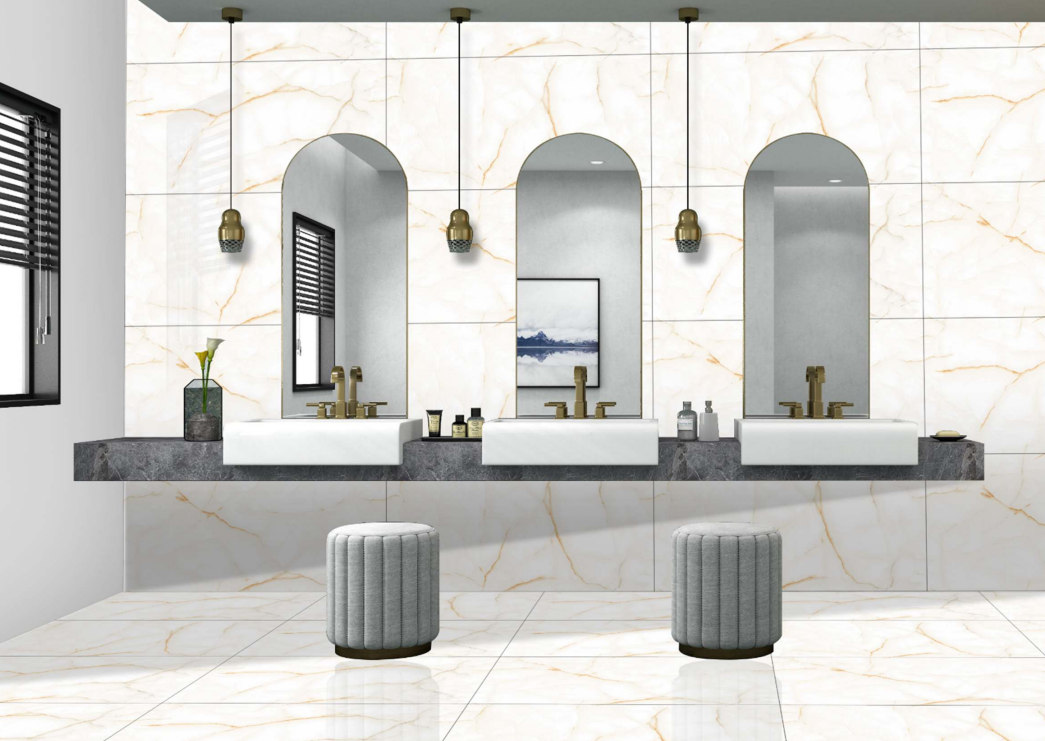 Livolla galaxy white floor & wall tiles 600 x 1200 mm